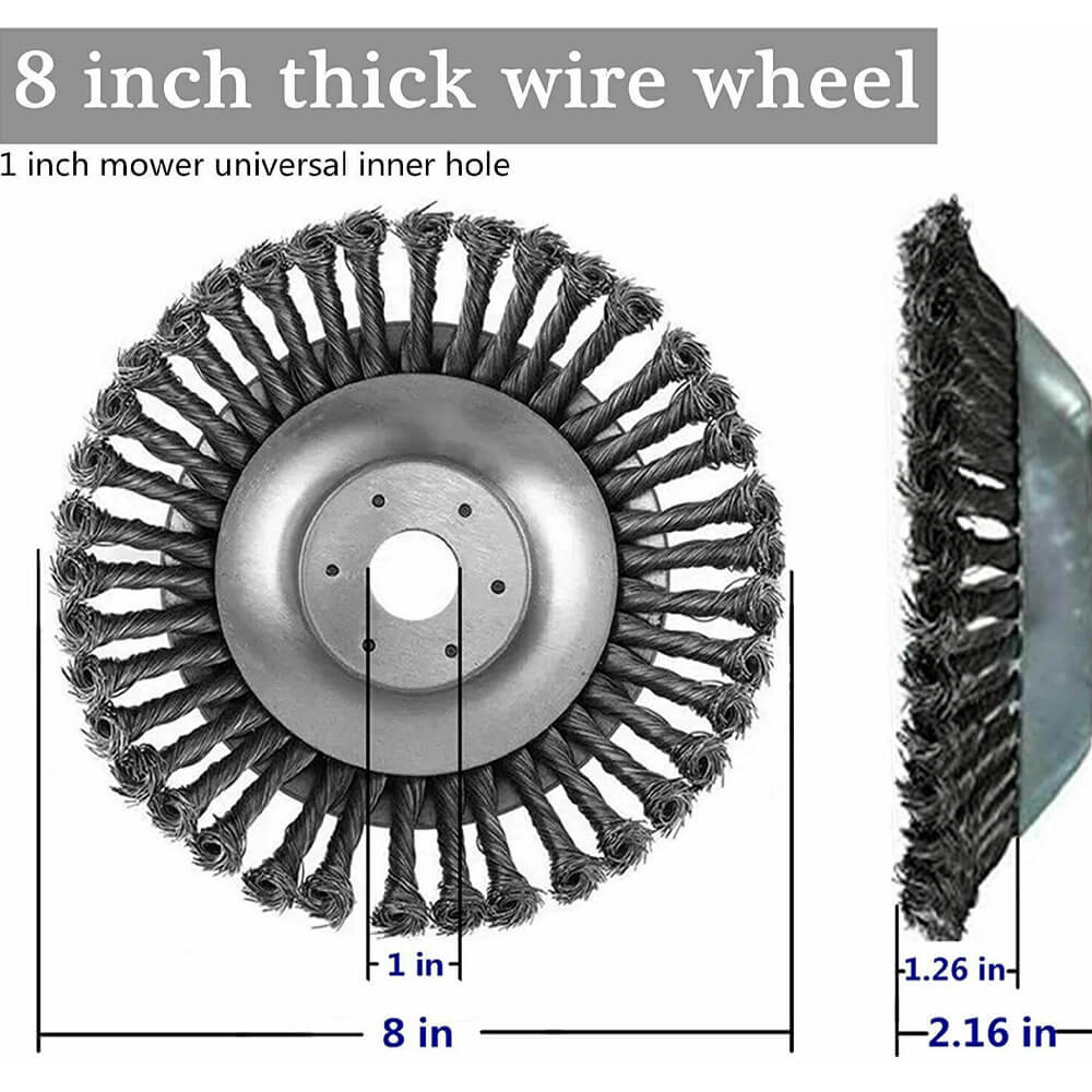 Wire Wheel For Weed Eater, 8 inches - Mounteen